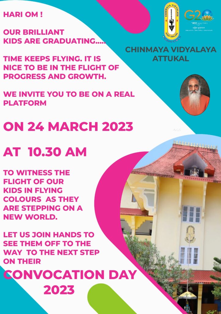 Kindergarten Convocation Ceremony – Chinmaya Vidyalaya Attukal